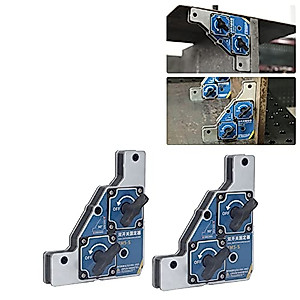 BOTEGRA Welding Magnet, 2Pcs Wide Application 28kg Maximum Pull Out Force Welder Angle Support 90 Degree Arrow Design for Metal