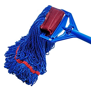 (3-Pack) Heavy Duty Microfiber Mop Head for Commercial and General Floor Cleaning, Wet String Mop Industrial Blue Cotton Looped End Head Refill, Blue Mop, Cleaning Mop Head Refill (3)