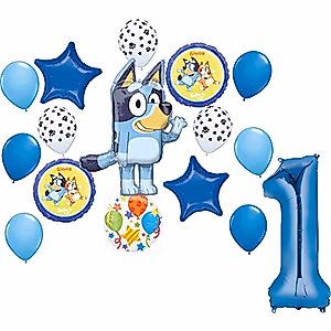 Anagram Blueys 1st Birthday Party Supplies Balloon Bouquet Decorations