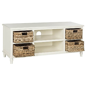 Safavieh Home Collection Rooney Entertainment TV Unit, Vintage White