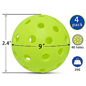 Hoverphenix Pickleball Set with Net for Driveway, Portable Regulation Size Pickleball Net System with Paddle Set of 4, Outdoor Pickleballs, Carry Bag, Weather Resistant Metal Frame