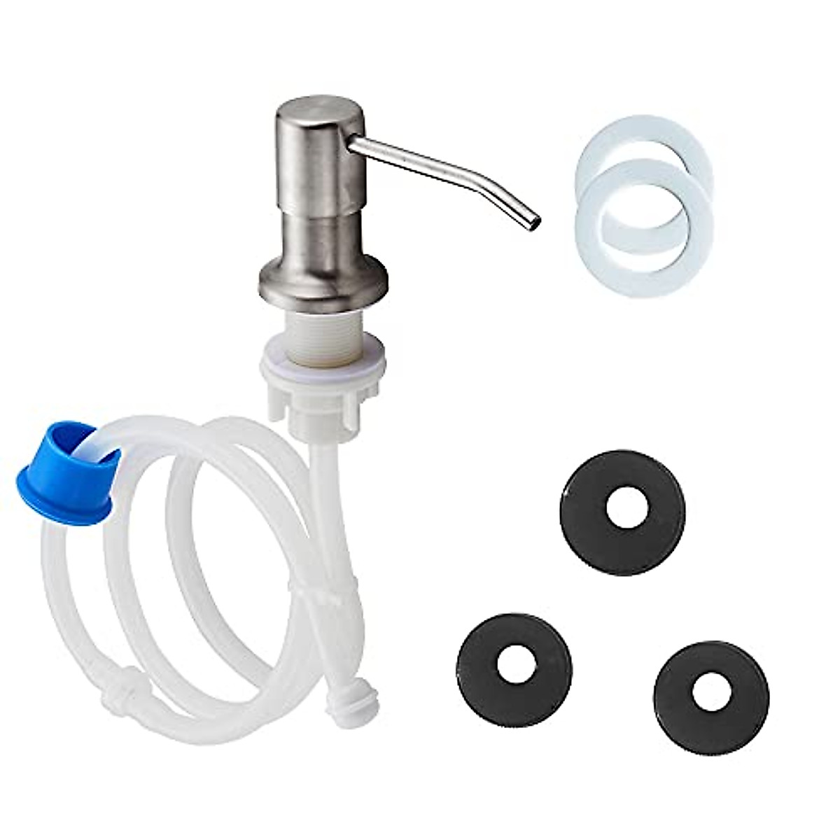 Kitchen Sink soap Dispenser, Detergent Separator kit Brontosaurus, 45-inch Tube Directly Connected to The soap Bottle, no Need to Refill (Brushed Nickel)