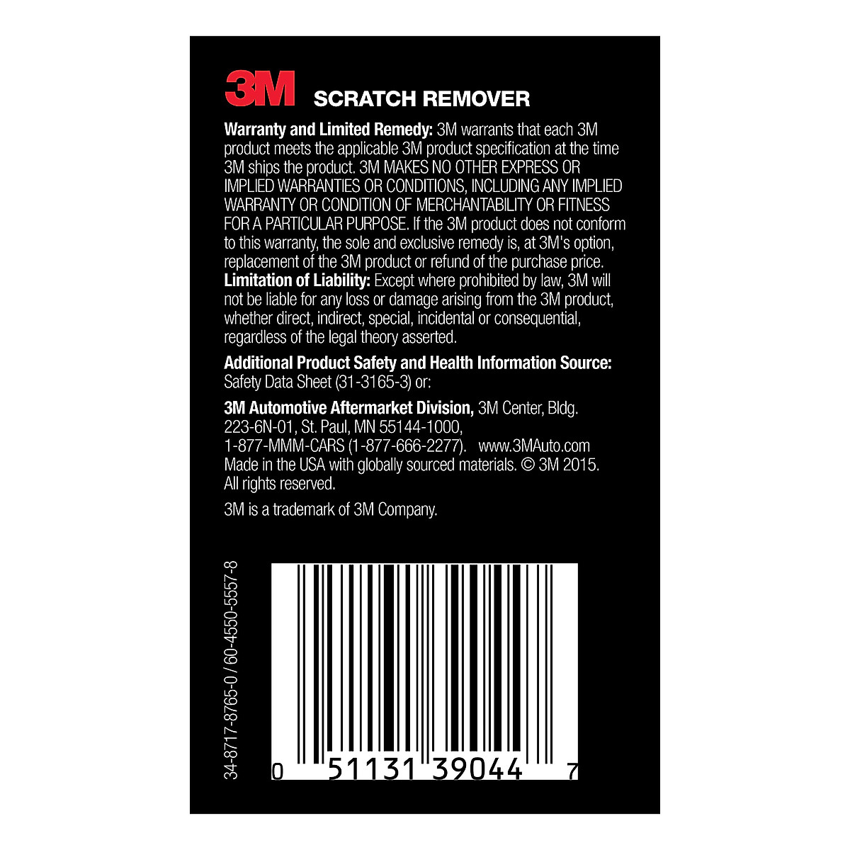 3M Scratch Remover, 39044, 8 fl oz
