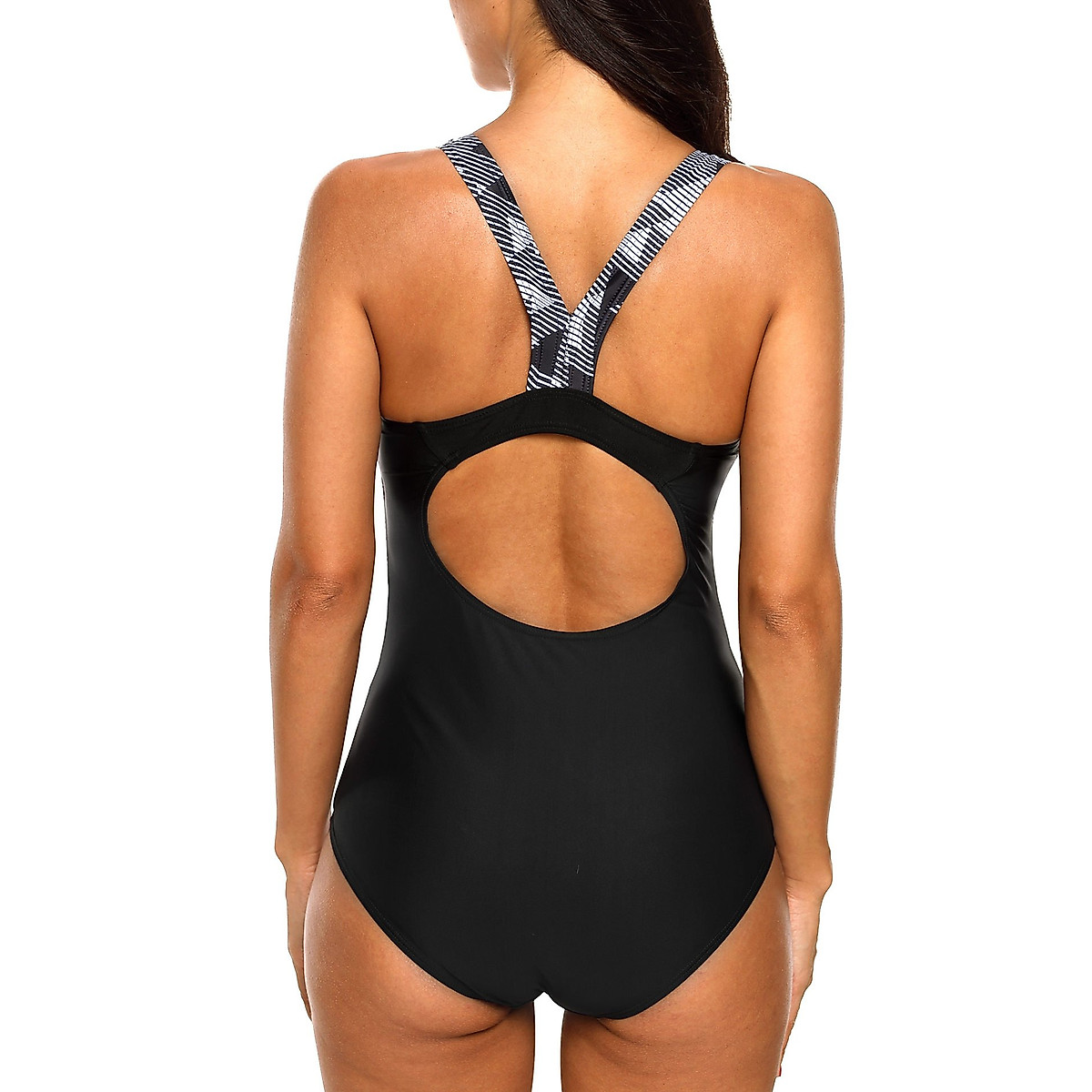 beautyin Women's One Piece Athletic Racerback Swimsuit Slimming Bathing Suit