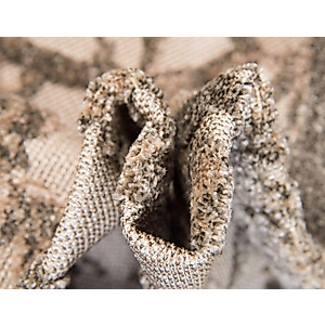 Unique Loom Outdoor Botanical Collection Area Rug (4' x 6' Rectangle, Brown)