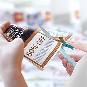 Plus Pen Style Non Stick Compact TSA Twiggy Scissors with Cover Turquoise