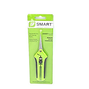 Smart Blade Self Cleaning Pruning Scissors, Bonsai Trimming, Curved Blade Scissors, (1 Pair)