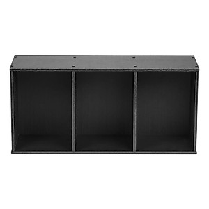 IRIS 3-Tier Wood Storage Shelf, Black