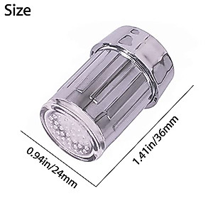 2Pcs 3-Color Temperature Sensitive Gradient LED Water Faucet Light Water Stream Color Changing Faucet Tap Sink Faucet for Kitchen and Bathroom…