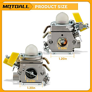 MOTOALL C1U-H60 Carburetor Blower for Homelite Ryobi RY28100 RY28120 RY28121 RY28140 RY28141 RY28160 RY28161 25cc 26cc 30cc Trimmer with AC04122 Air Filter Kit