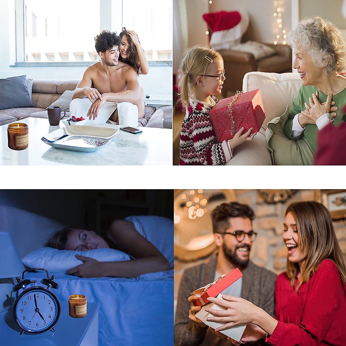 UOMNICUE Scented Candles,7oz Glass Jar Candles for Home Bedroom Scented, Handmade Natural Soy Wax Scented Candle Gift for Women,Romantic Aromatherapy Candle Valentines Day,Mother's Day Gifts for Her