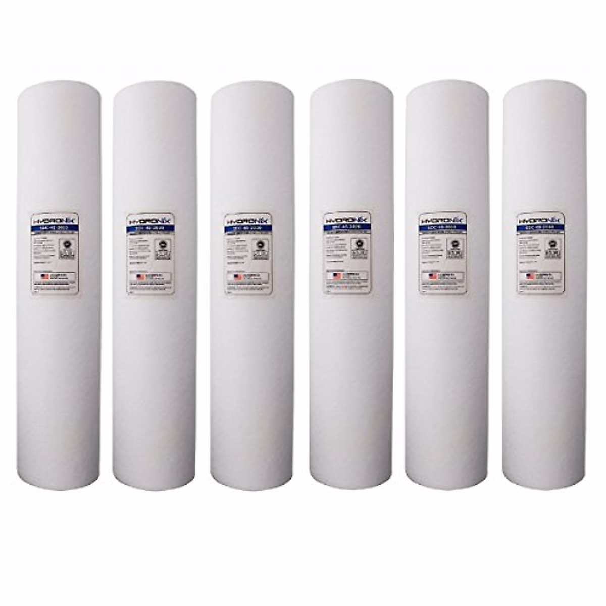 Hydronix SDC-45-2020 20 Micron 20 Inch Whole House Sediment Water Filter 6 Pack