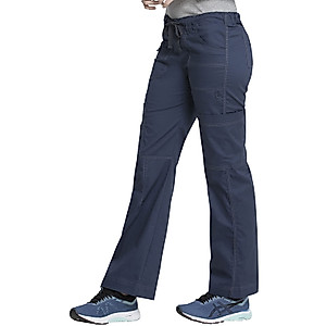 Dickies Women's GenFlex Cargo Scrubs Pant, D-Navy, Large