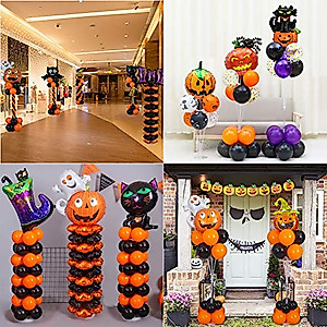 GGOUPTY 2 Set Balloon Column Stand Kit 5.3Ft Height Floor or Table Balloon Holder Adjustable with 2 Base and Pole Tower Decoration for Baby Shower Halloween Christmas Birthday Wedding Party