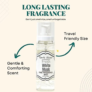 Infinix White Musk - Fine Fragrance Mist - 2 fl oz/60ml, Body Spray for Women, Gentle and Long Lasting Perfume for Men & Women, For Daily Use, Summer Ready