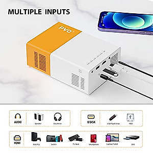 HD Projector, Support 1080P WiFi Projector, PVO 230" Portable Movie Projector