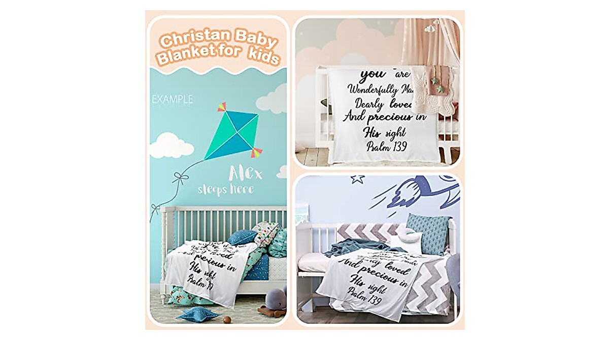 Soft Christian Baby Blanket with Bible Verse – 30x40 Inch