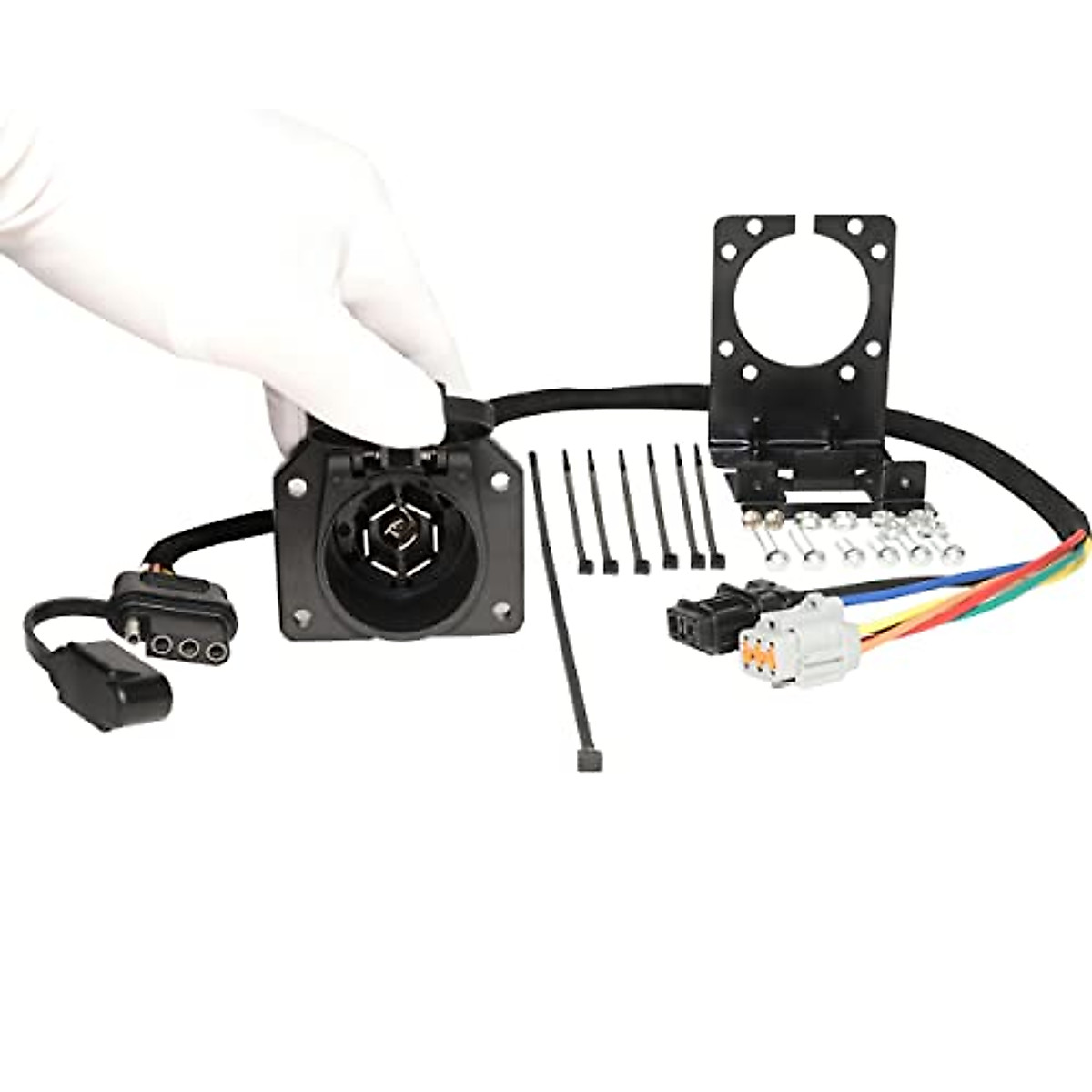 Oyviny 4 Way Flat and RV 7 Way Trailer Wiring Harness for Nissan Frontier 2005-2022/Nissan Xterra 2005-2015/Nissan Pathfinder 2005-2012/Suzuki Equator 2009-2012, Factory Tow Package Required