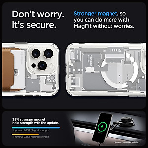 Spigen Ultra Hybrid MagFit Designed for iPhone 15 Pro Max Case (2023) [Anti-Yellowing] [Military-Grade Protection] Compatible with MagSafe - Zero One White