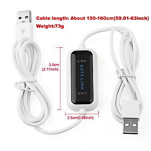 Soke-Six USB 2.0 High Speed Laptop USB to USB PC Data File Transfer Cable Link Direct Copy Between 2 Computers for XP,Vista,Windows7,8 (32/64 bit),win10