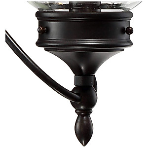 Franklin Iron Works Carriage Traditional Outdoor Wall Light Fixture LED Dimmable Bronze 26 3/4" Clear Seedy Glass for Exterior House Porch Patio Outside Deck Garage Yard Front Door Garden Home