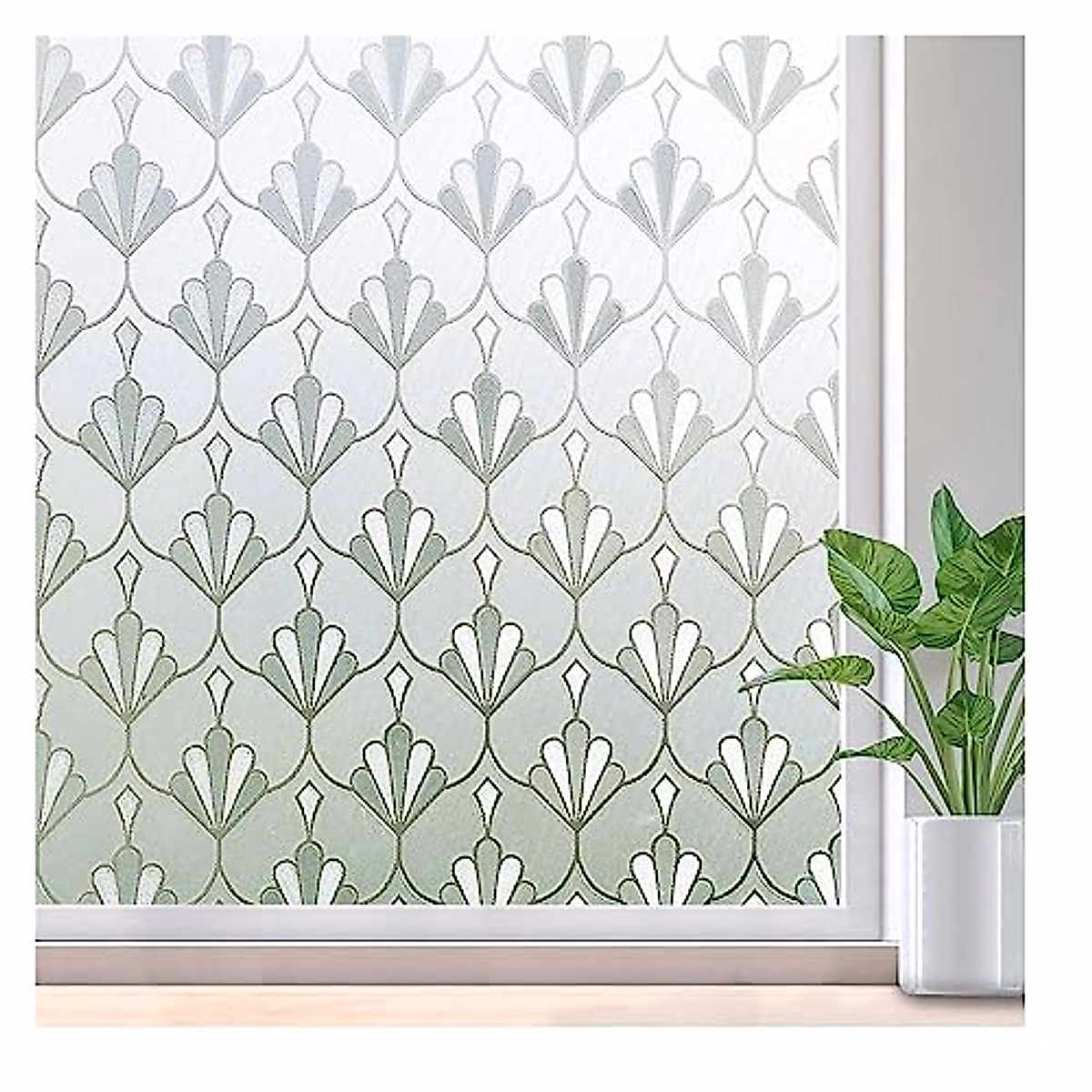 HARAY Window Privacy Film Privacy Window Film Self Adhesive Frosted Film Removable Static Decor Glass Window Sticker No Glue Anti-UV Window Cling Blind Window Stickers (Color : 75x200cm)