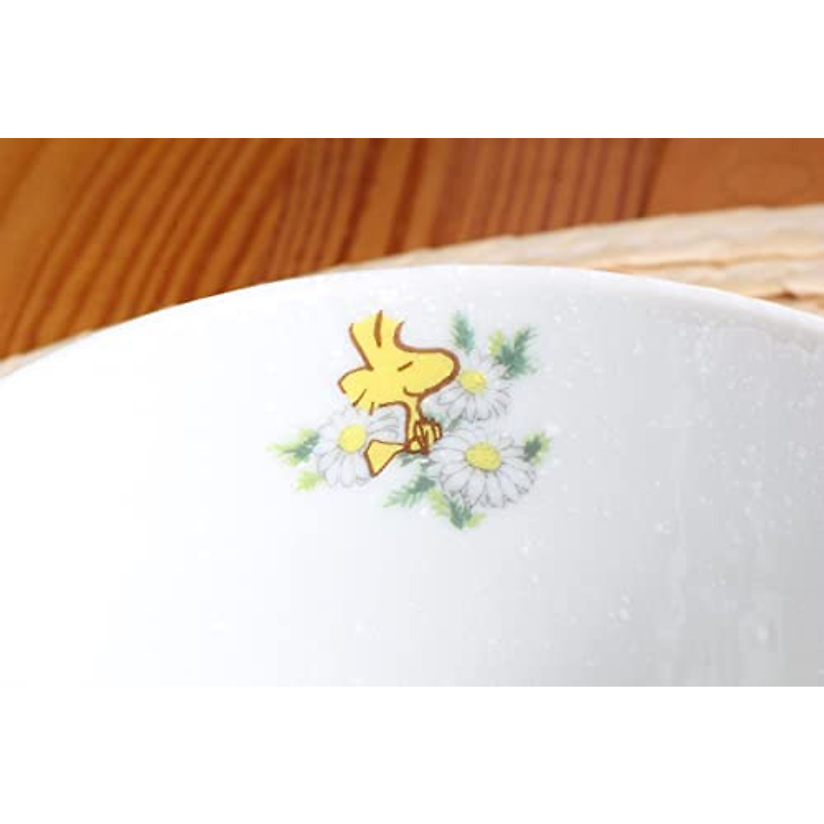 シミズ陶業(Shimizutougyou) Shimizu Pottery Herb Forest Snoopy Bowl, Set of 2, White