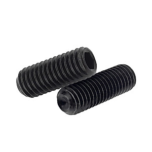 ORANXIN Socket Cap Set Screws Level 12.9 Alloy Steel Cup Point Hex Headless Grub Screw Allen Knobs M4 x 12mm 50 Pcs