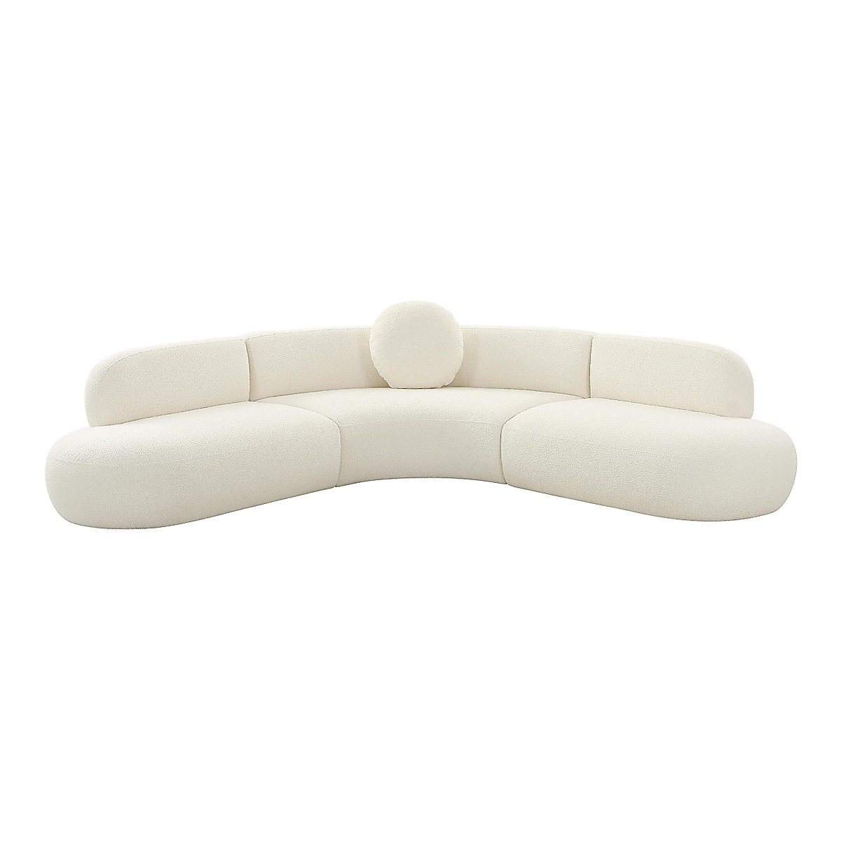 Tov Furniture Broohah Cream Boucle Sectional