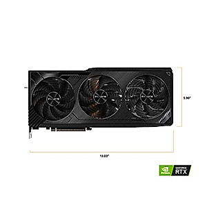 Gigabyte GIGABTYE GeForce RTX 3090Ti Gaming 24G Graphics Card, 3X WINDFORCE Fans, 24GB 384-bit GDDR6X, GV-N309TGAMING-24GD Video Card