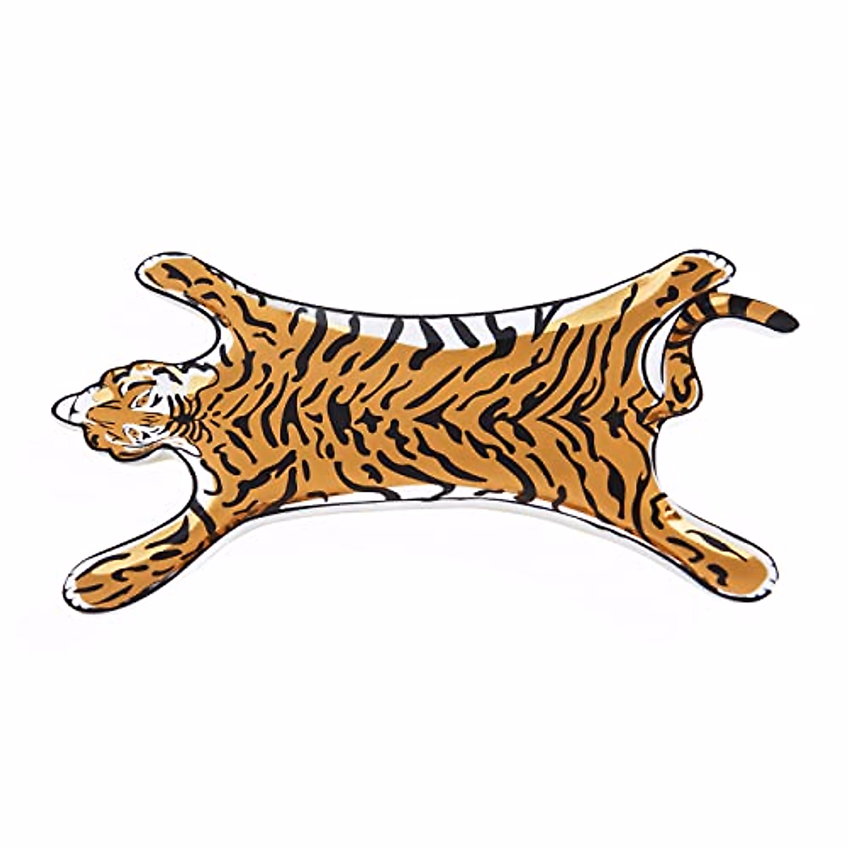 Jonathan Adler Tiger Stacking Dish, Gold/Black