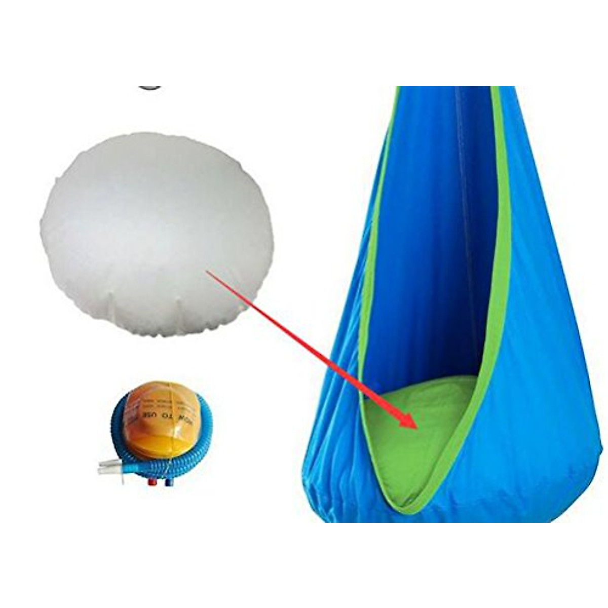 BlueField Inflatable Cushion for Swing with a Pump