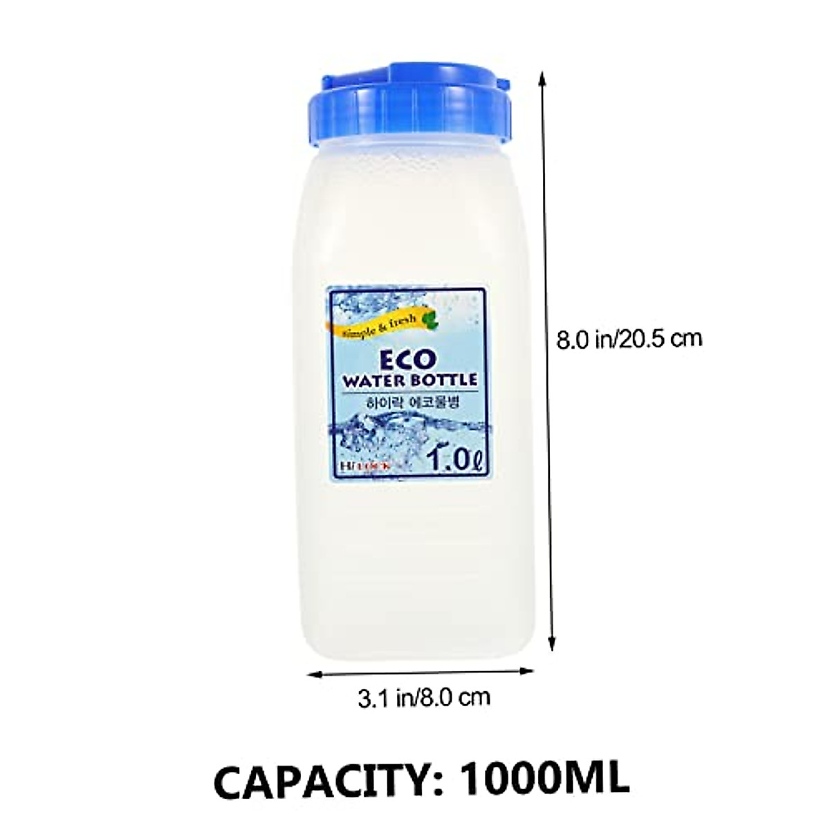 HOMSFOU Korean Style Cold Water Jug Clear Plastic Pitcher Glass Water Bottle Lemon Pitcher Plastic Water with Lid Orange Juice Beverage Pp Adorable Plastic Kettle Wattle Jug Milk Bottle