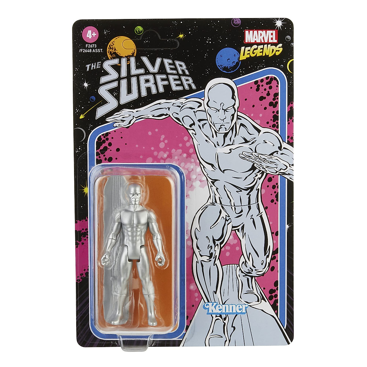 Marvel Hasbro Legends Series 3.75-inch Retro 375 Collection Silver Surfer Action Figure Toy