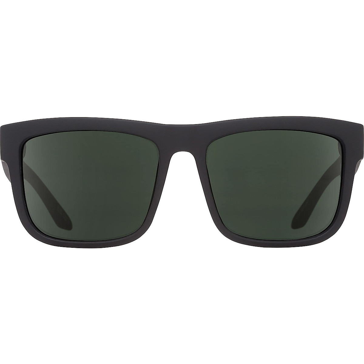 Spy Optic Discord Square Sunglasses, Soft Matte Black/Happy Gray Green, 57 mm