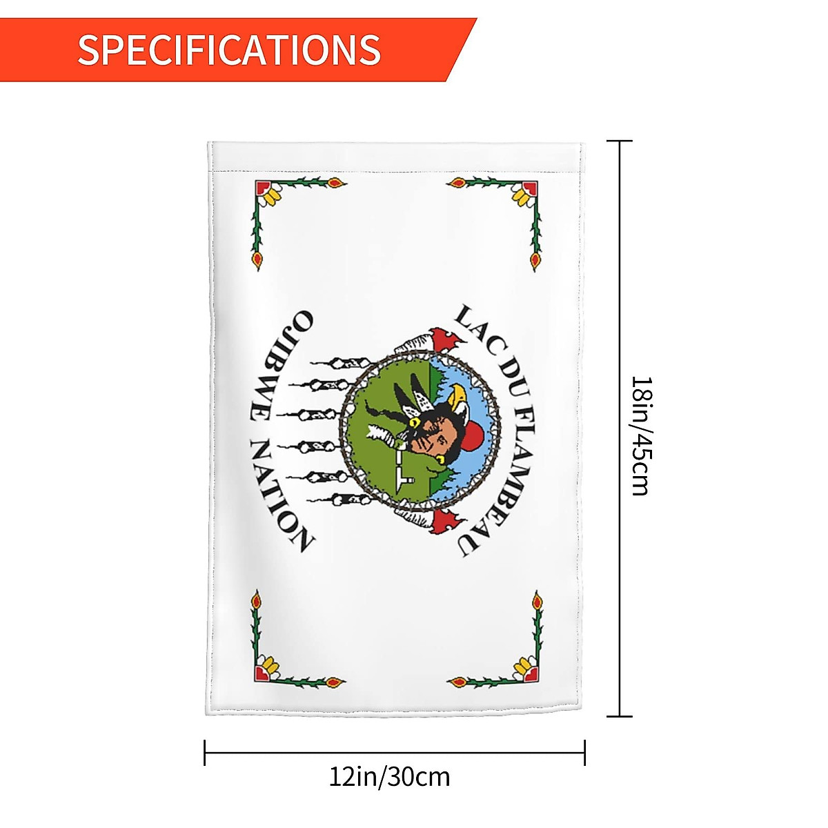 LIICHEES Flag Of The Lac Du Flambeau Ojibwe Nation Garden Flag 12x18 Inch Double Sided Outside Decoration Banner Yard Welcome Flags Home Decor Flags