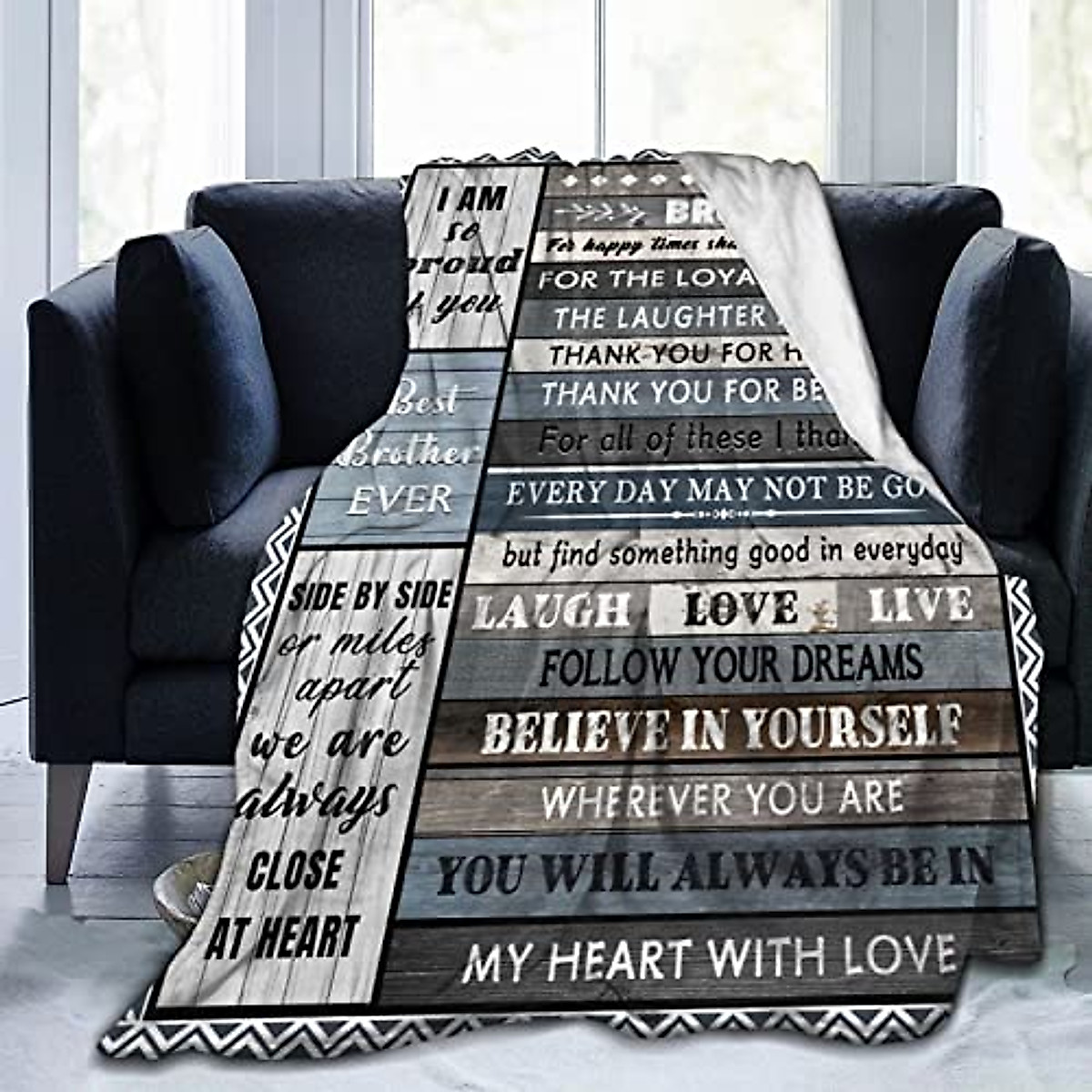 to My Brother Blanket Throw Blankets Throws for Birthday Gifts 50X60 Inches