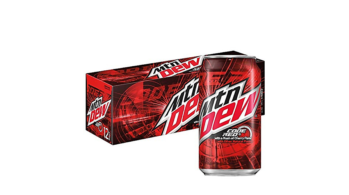 Mountain Dew Code Red Cherry 12-Pack | Refreshing Cherry Flavor Soda