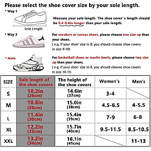 USHTH Black Waterproof Rain Boot Shoe Cover with reflector (1 Pair)X-Large