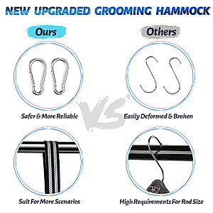 ATESON Pet Grooming Hammock Harness for Nail Trimming (XS 12lb), Sling Holder Hanger for Nail Clipping with Clippers, File, and Comb