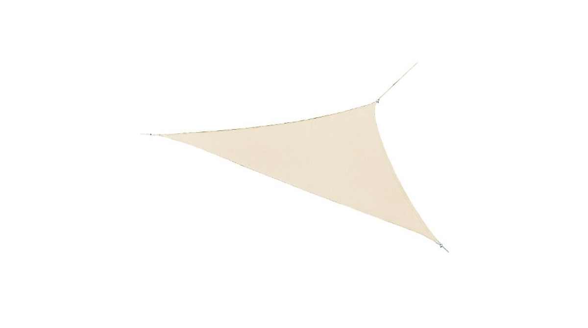 Coolaroo Ready-to-hang Triangle Shade Sail Canopy, Pebble, 13 Feet ...