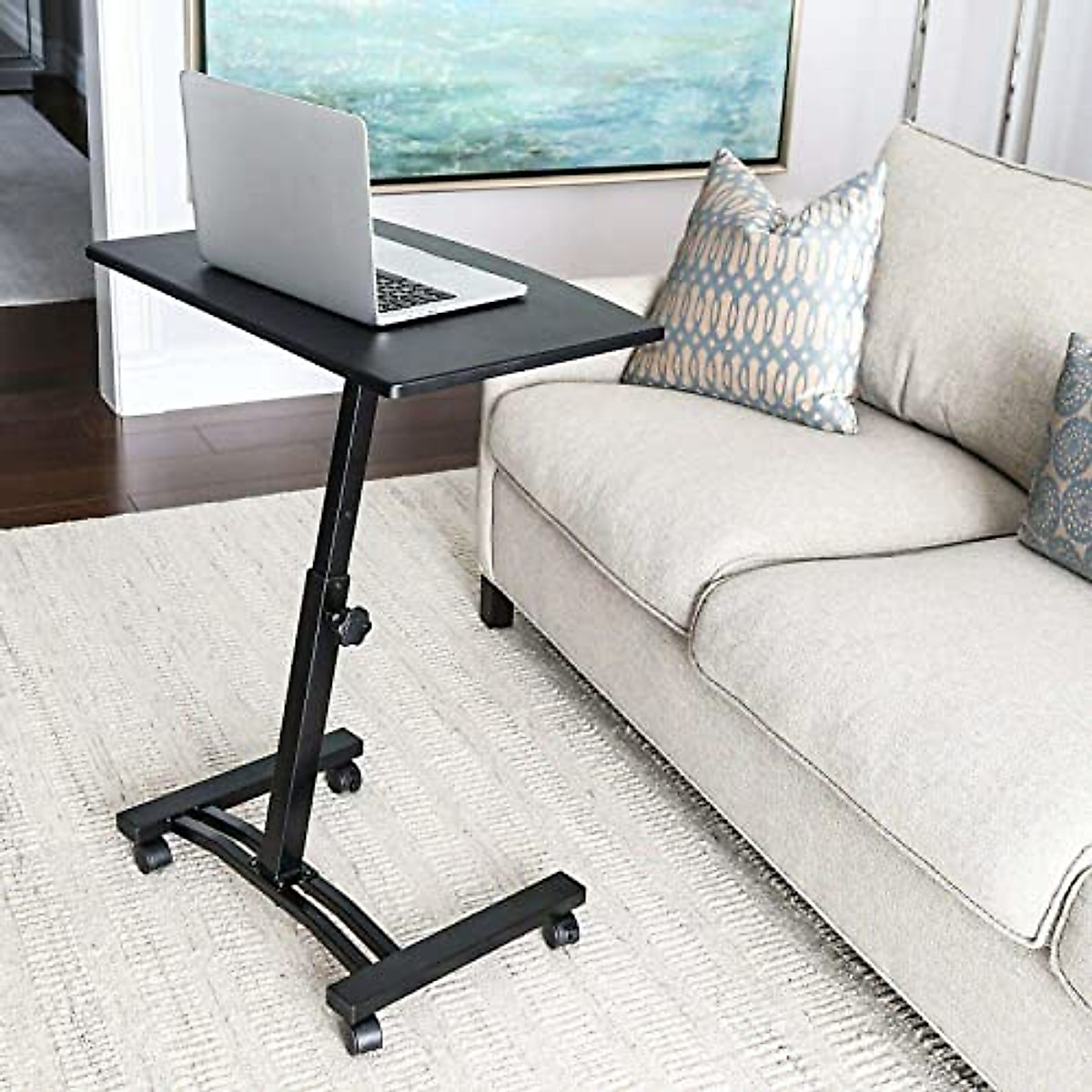 JTSQ Mobile Laptop Computer Desk CART Height-Adjustable Home Office Office Furniture Standing Desk Computer Desk Stand up Desk Gaming Desk Standing Desk Office Desk Office Desk Accessories
