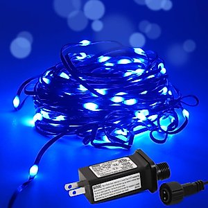 YiShine 200 LED PVC Wire Lights 75FT String Fairy Lights with 8 Modes Adapter Included Indoor Outdoor Waterproof Warm White Lights for Home Garden Patio Wedding and Party Festival Decoration