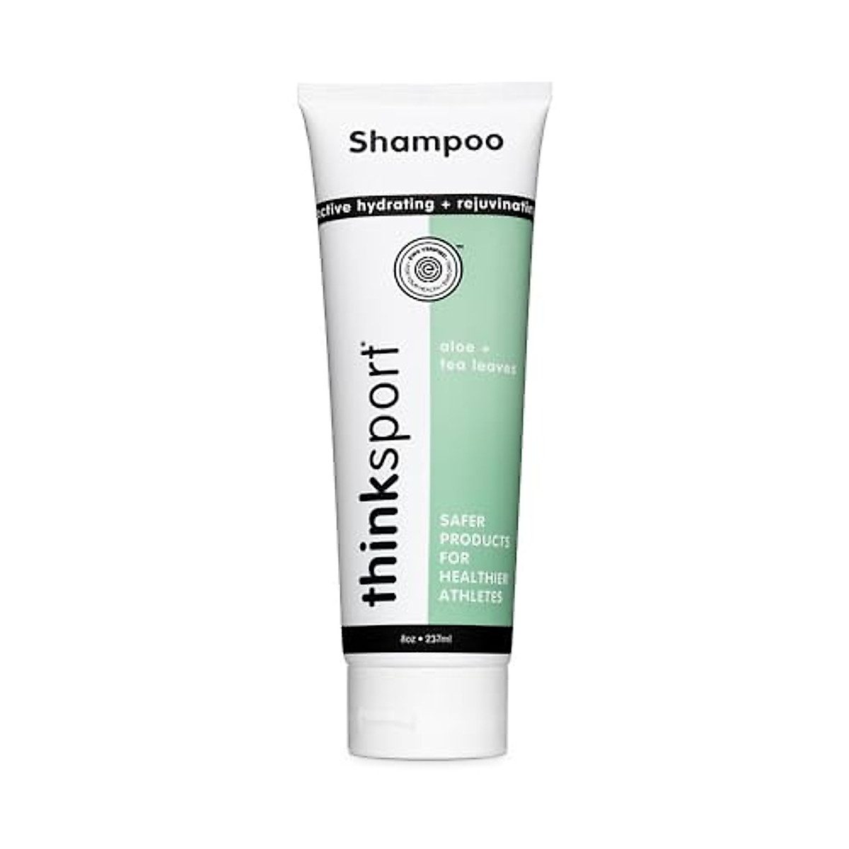 Thinksport Shampoo For Men & Women, All Ages | EWG Verified, Paraben-Free, Phthalate-Free | Clean, Nourishing, Moisturizing, Hydrating, For Hair & Body - Aloe & Tea Leaves, 8oz, 236.6 ML (TUSHAMPSAT)