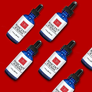 Organic Nascent Iodine Supplement Deep-Earth Sourced. Supports & Detoxifies Thyroid. Metabolism Heath, Focus & Better Sleep. 1,950 mcg per Serving