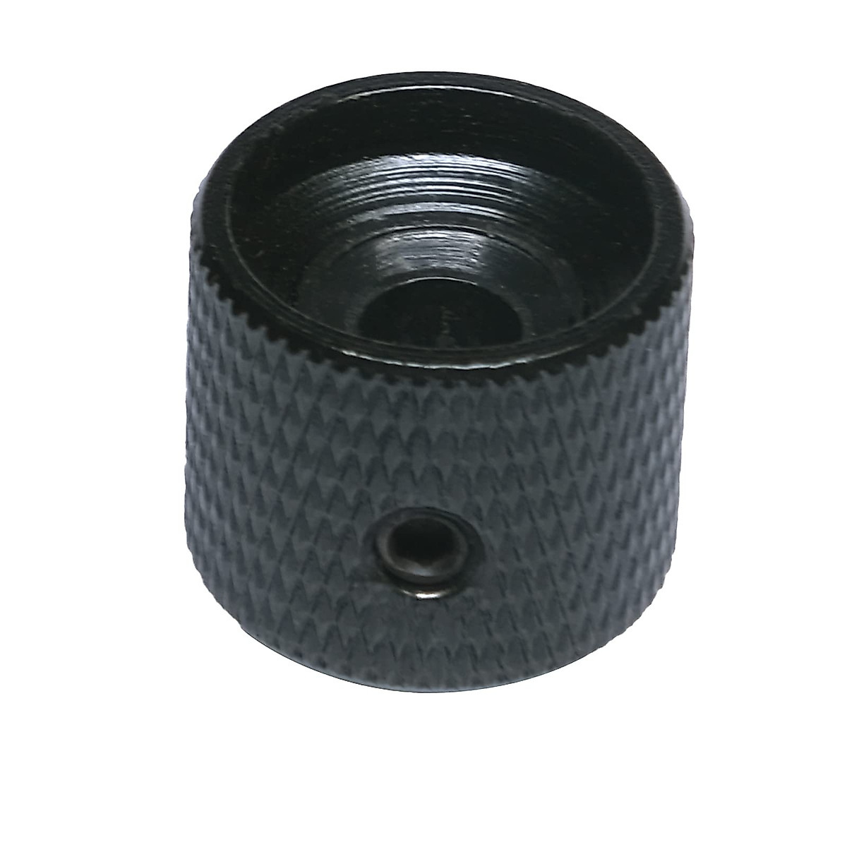 harpfeas 4 Pcs Metal Volume Tone Dome Tone Guitar Speed Control Knobs with Allen Keys Screws Set for Fender Strat Telecaster Gibson Les Paul Electric Guitar or Bass (Black)