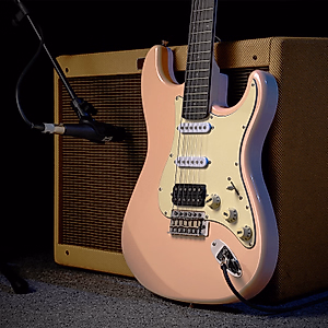 Donner 39 Inch Electric Guitar, Designer Series DST-200 Stylish Solid Body Electric Guitar for Beginner Intermediate & Pro Players, Single Coil Split System, Bonus Bag, Cable, Strap Blossom Pink