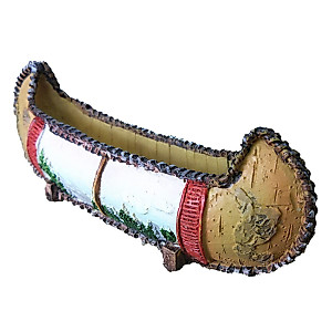 HANABASS Home Decor Decals Patio Simulation Canoe Resin Ornament Landscape Decorations Decor Retro Decoration Vintage Shaped Figurines Table Micro Figurine Bonsai Model Fish Sculpture Christmas Decor