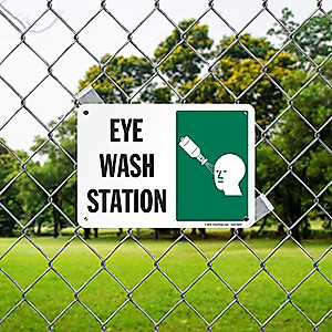 SmartSign S2-0584-PL-10 "Eye Wash Station" Sign | 7" x 10" Plastic
