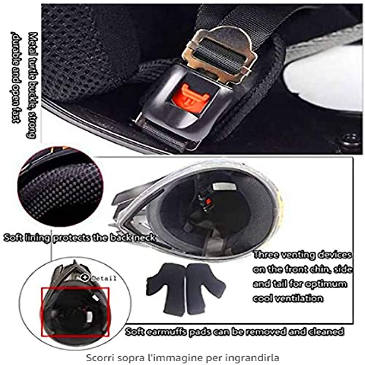 Kids Motocross Helmet Set (4 Pcs), DOT Approved Crash Helmet Full Face MTB Helmet with Removable Ear Pads, Motorbike Protective Gear for Off Road ATV Quad Bike